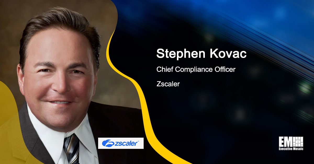 Zscaler Joins CISA's Joint Cyber Defense Collaborative; Stephen Kovac ...